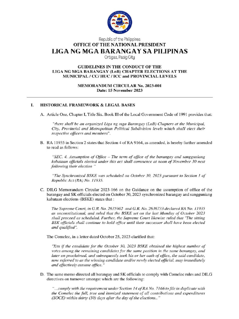 Guidelines-in-the-Conduct-of-LnB-Chapter-Election | PDF | Elections ...
