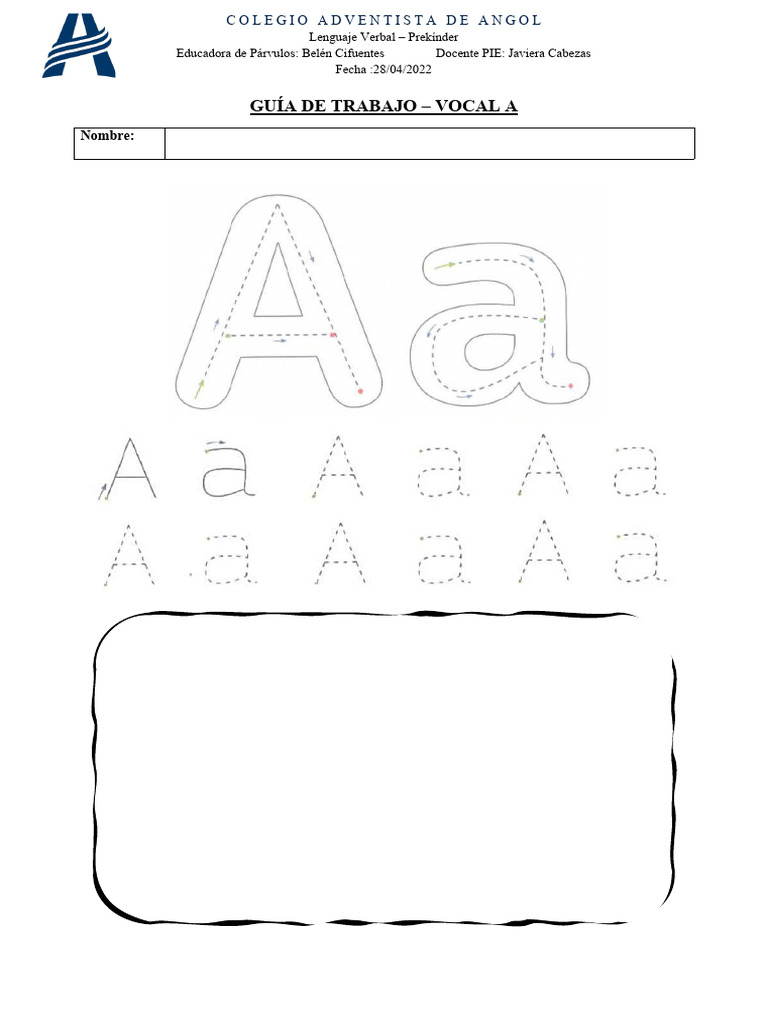 Guía 1 Vocal A | PDF