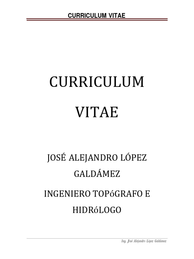 CURRICULUM VITAE ALEJANDRO ACTUALIZADO | PDF