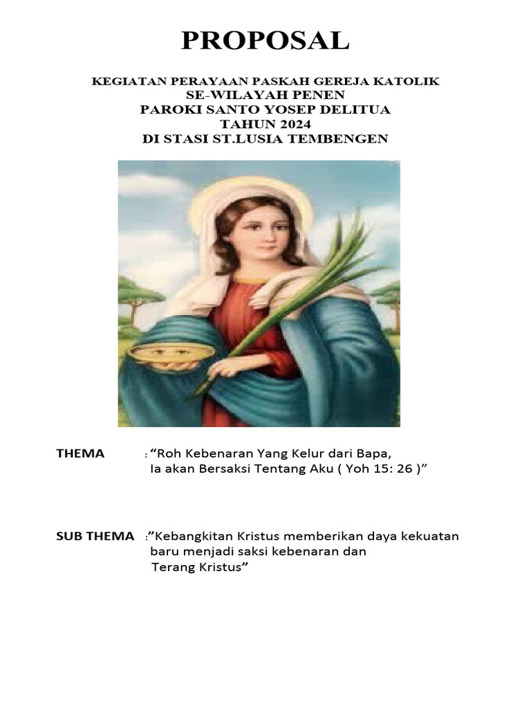 Proposal Perayaan Paskah 2024 Penen | PDF | Agama & Spiritualitas