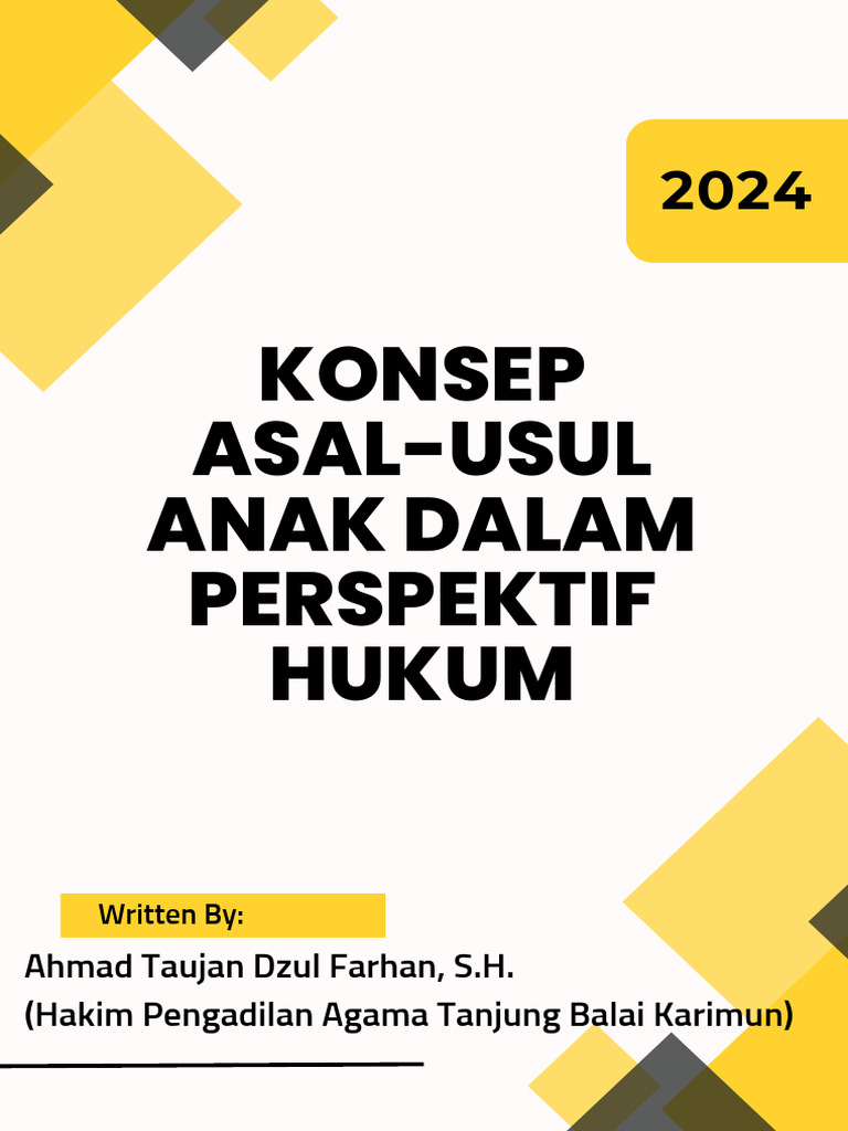 Asal-Usul Anak dalam Perspektif Hukum | PDF
