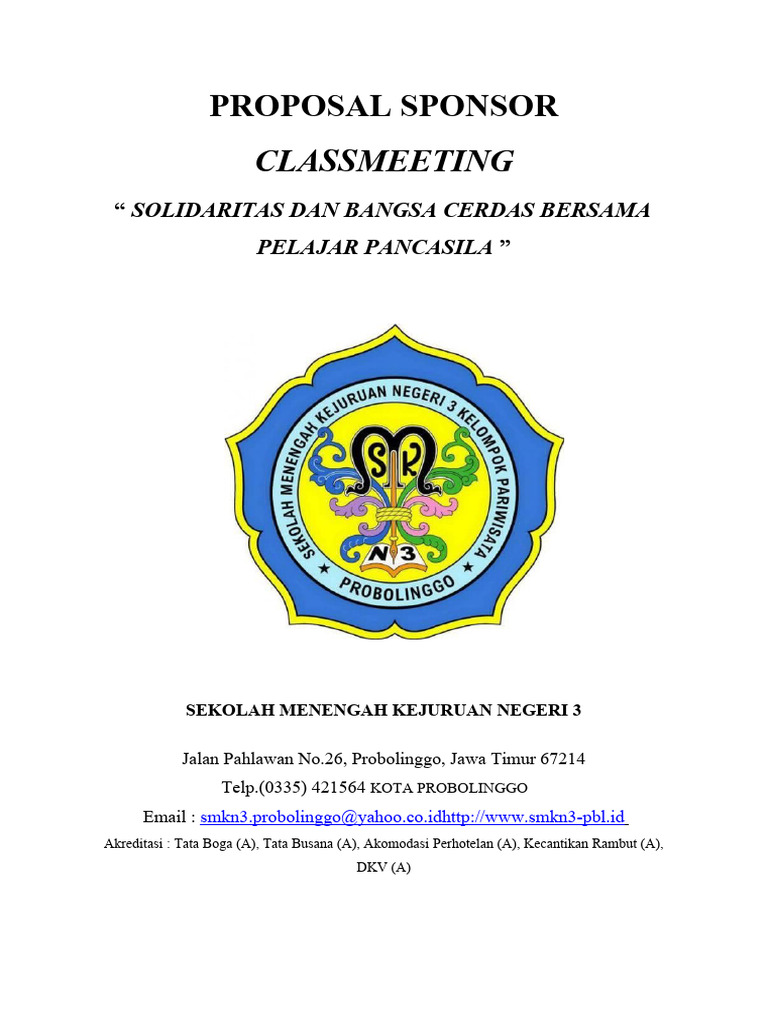 Proposal Sponsor Classmeet Agustus 2024-1 | PDF | Bisnis