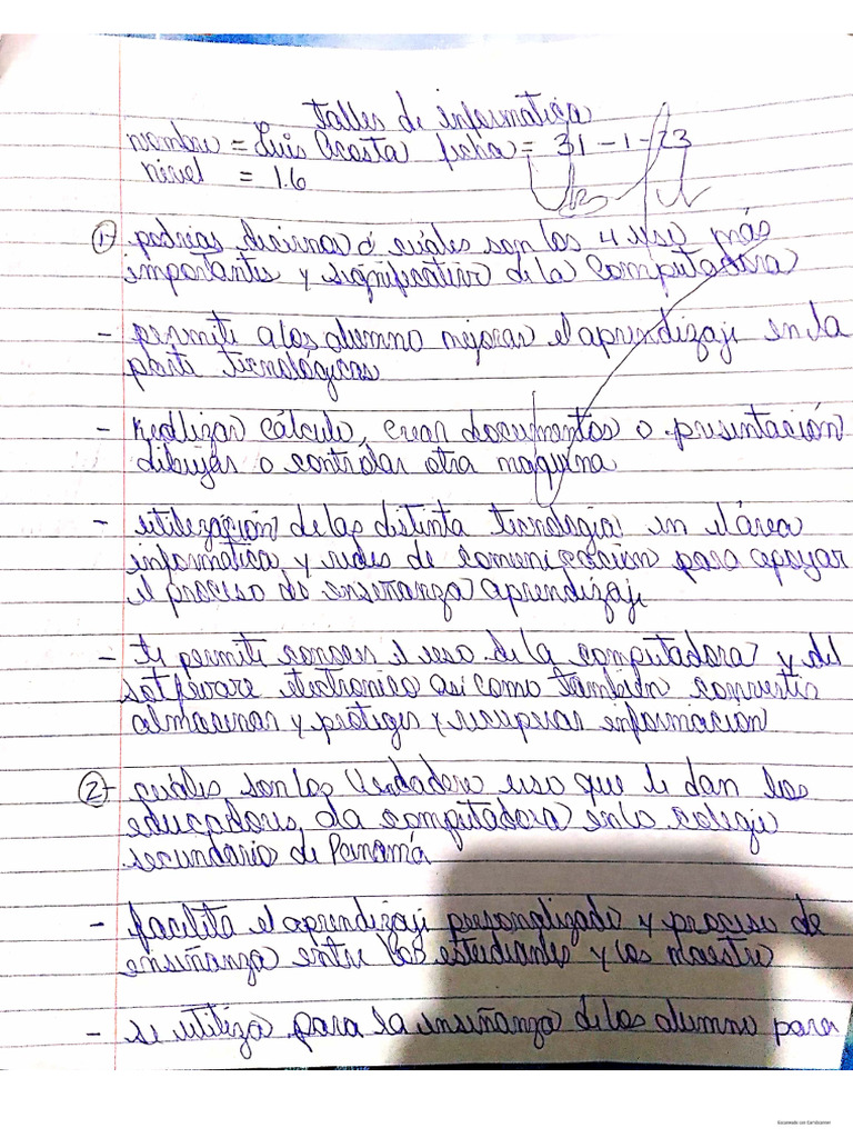 Taller Yc Uestion A Rio de Inform Tica | PDF