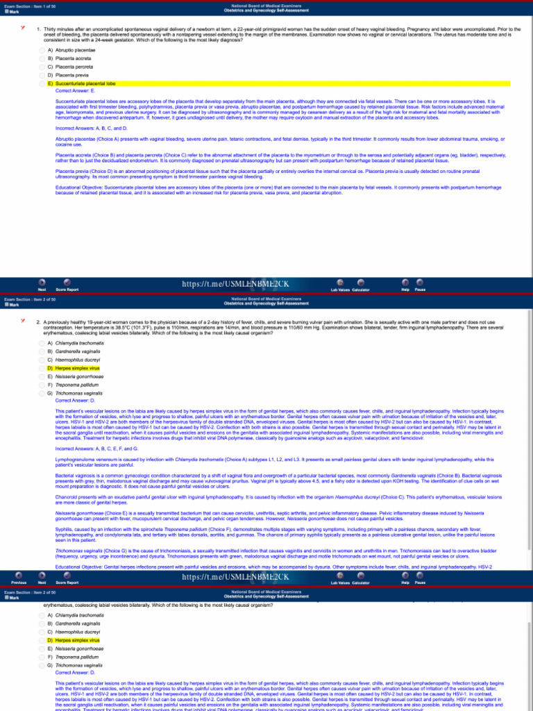 ObGy 5 - Answers v1 (Wide) | PDF | Childbirth | Pregnancy