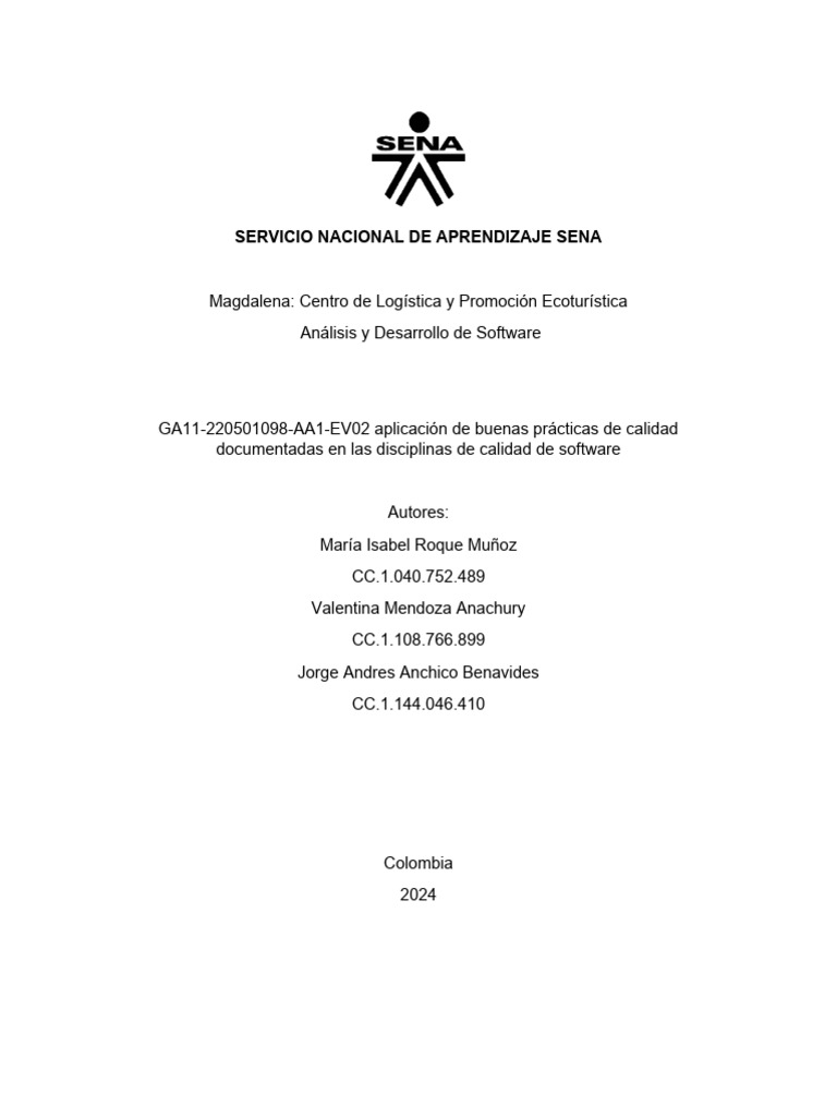 GA11-220501098-AA1-EV02 Aplicación de Buenas Prácticas de Calidad Documentadas en Las ...