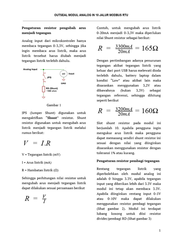 Menentukan Nilai R Pada Modul Analog | PDF