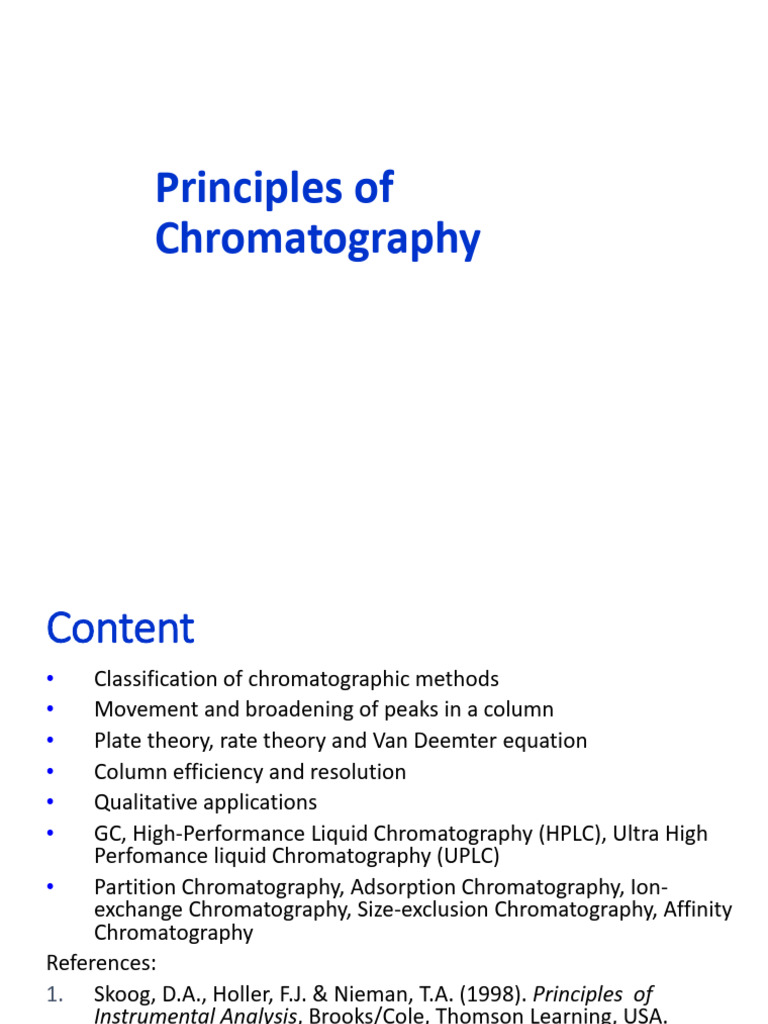 Lecture 2 | PDF | Chromatography | High Performance Liquid Chromatography