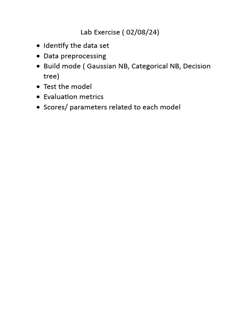 Machine Learning Model Lab Guide | PDF