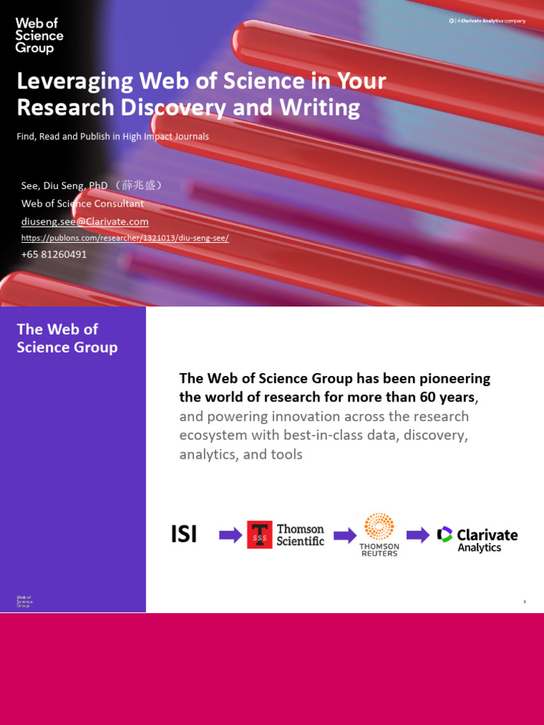WoS Training For Researchers - Mapua | PDF | Citation | Iron