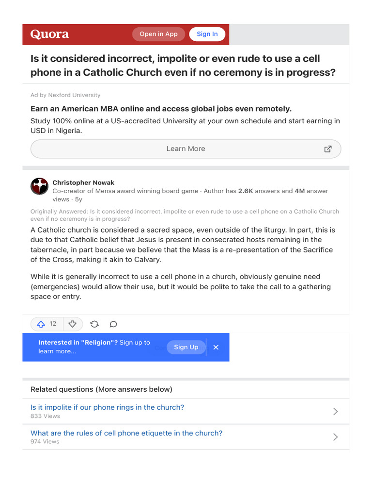 Is It Considered Incorrect, Impolite or Even Rude To Use A Cell Phone ...