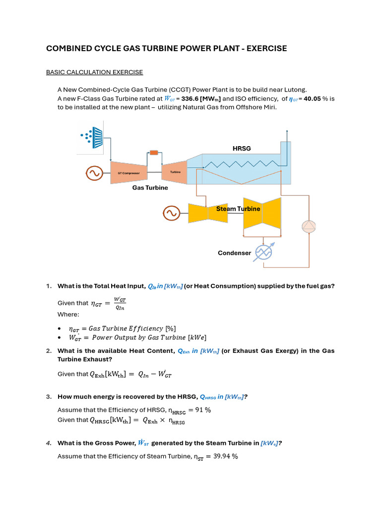 COMBINED CYCLE GAS TURBINE POWER PLANT | PDF | Energy Conversion | Sustainable Technologies