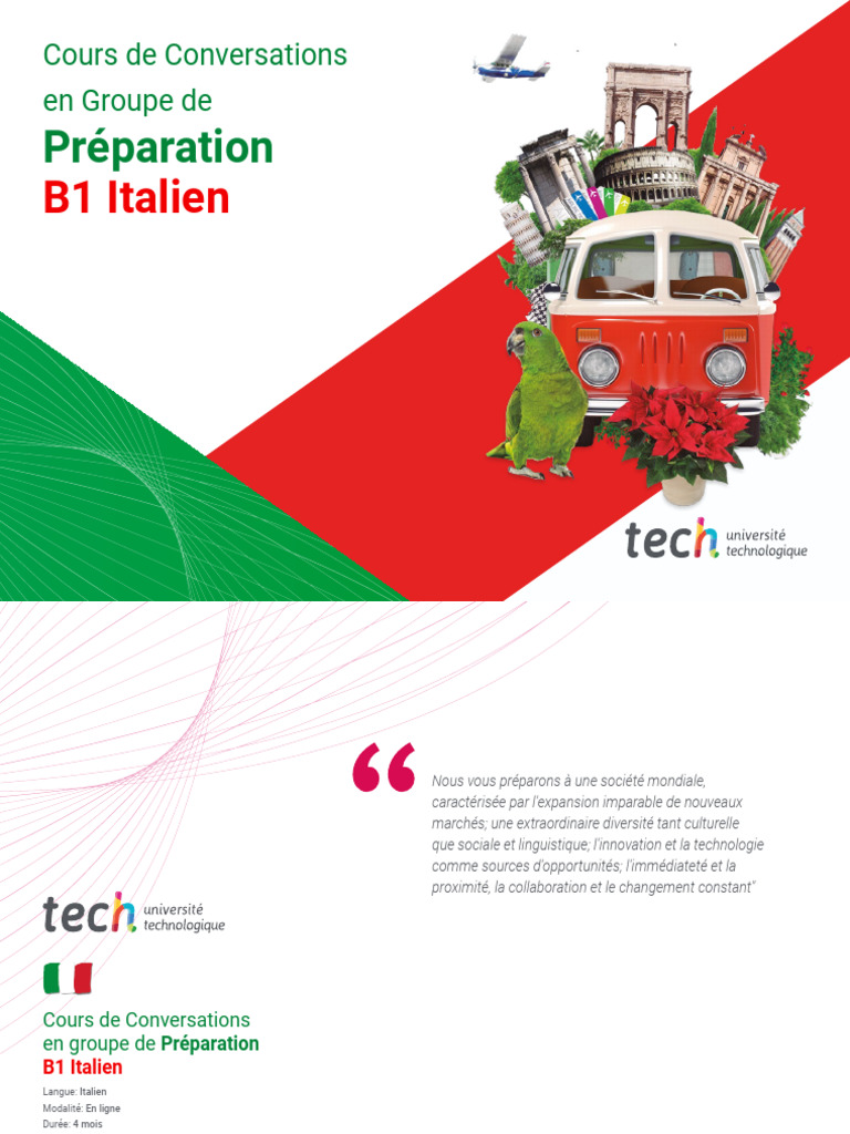 Cours Intensif B1 Italien en Ligne | PDF