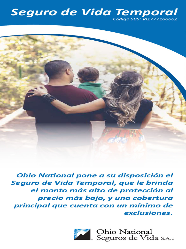 Triptico - Seguro de Vida Temporal v.3 | PDF | Póliza de seguros | Seguro