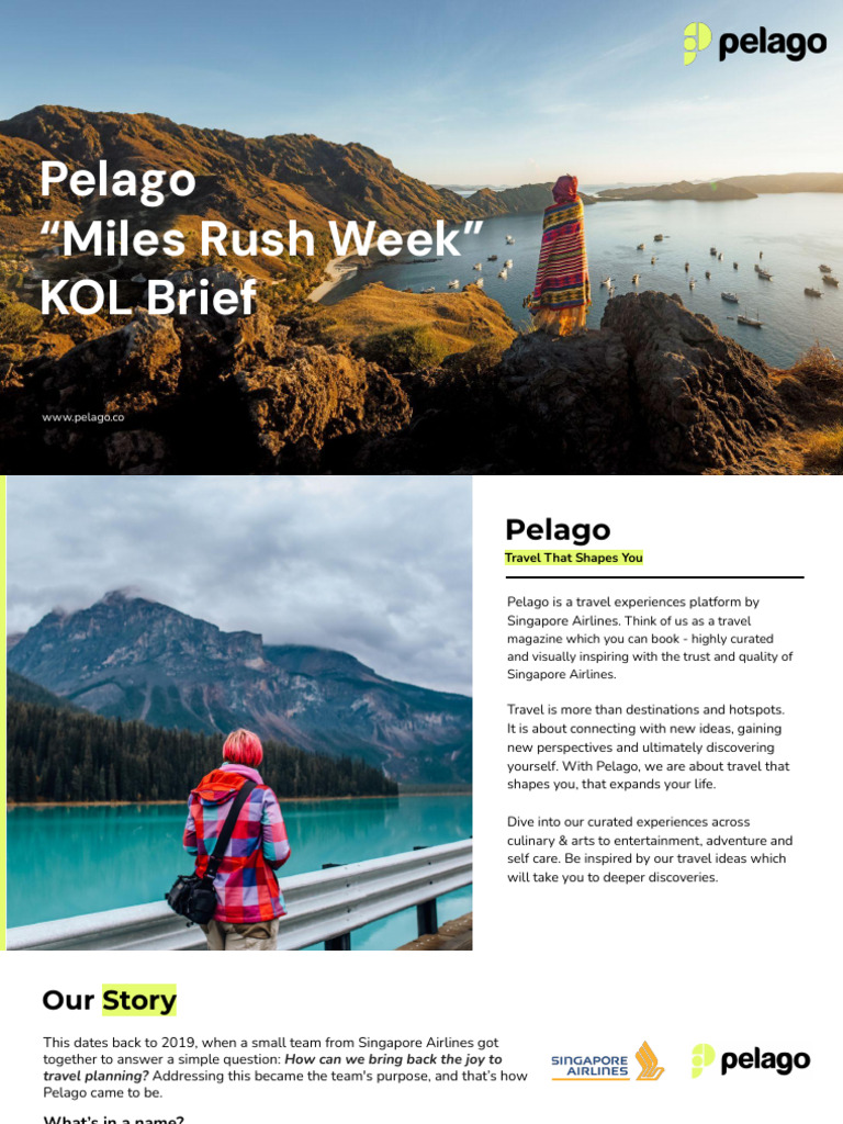 Pelago Miles Rush Week KOL Brief | PDF | Business
