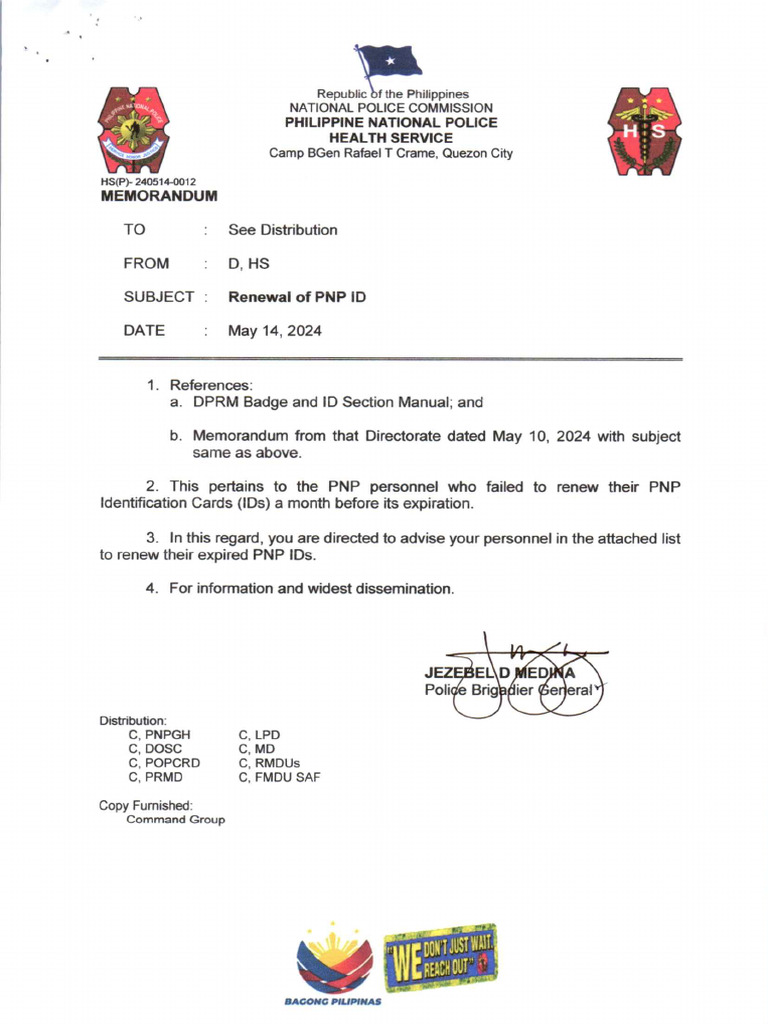 Renewal of PNP ID | PDF