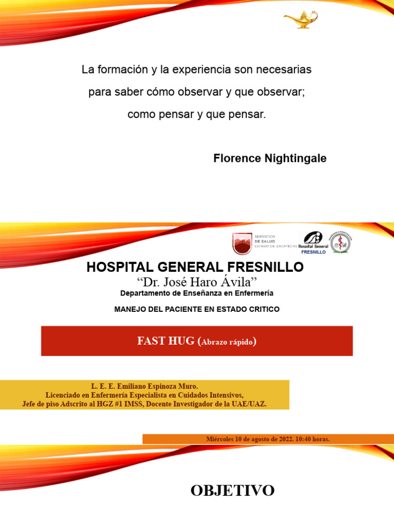 Mejora de Cuidados Críticos con FAST HUG | PDF | Medicina CLINICA ...