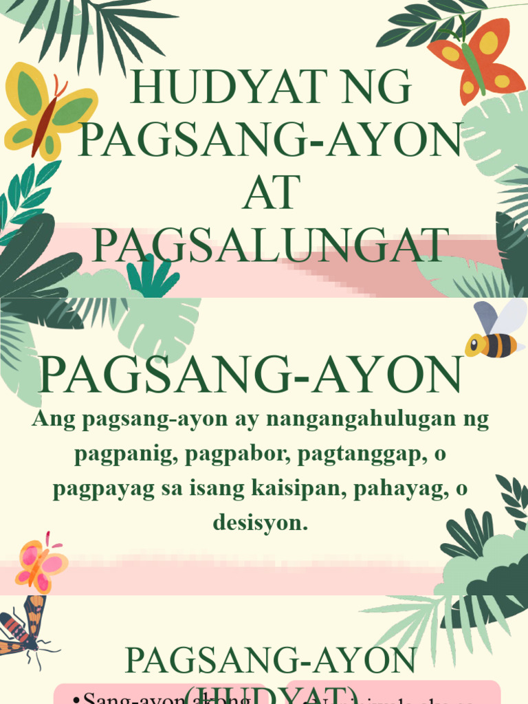 10.3 Hudyat Ng Pagsang-Ayon at Pagsalungat | PDF 10.3 Hudyat Ng Pagsang-Ayon at Pagsalungat | PDF