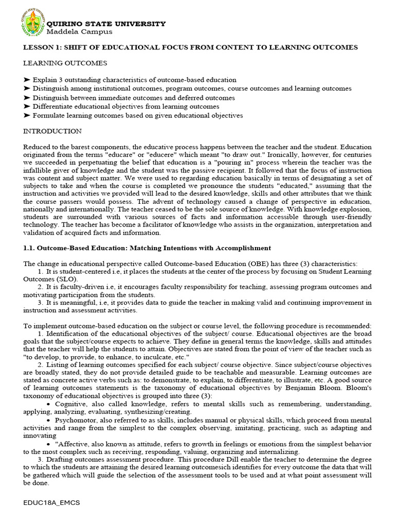 LESSON 1-2 | PDF | Educational Assessment | Evaluation
