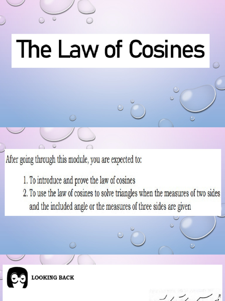 Law of Cosine | PDF