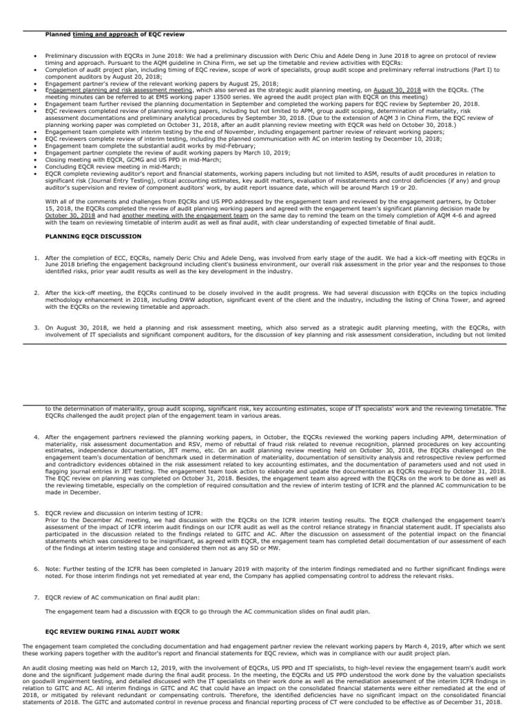 3040X EQCR | PDF | Audit | Auditor's Report