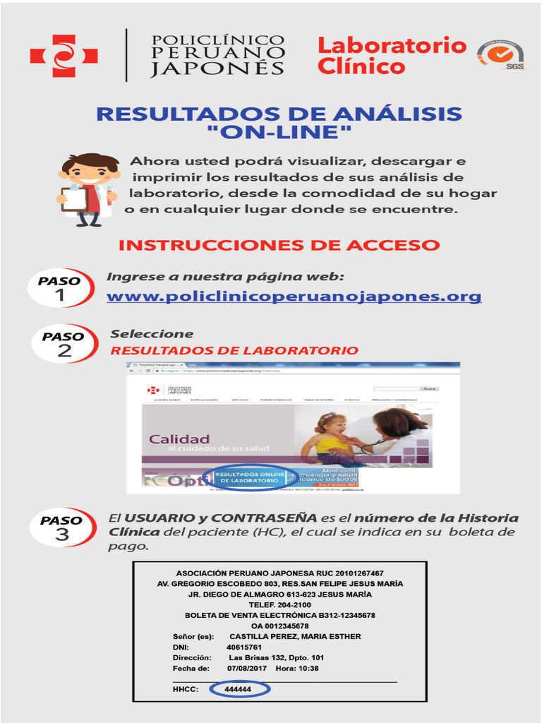 Volante Resultados Lab WEB Poli | PDF