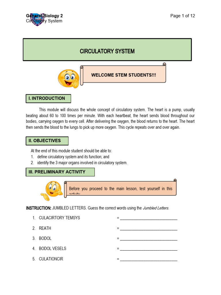 GB2 - Module No.19 - Cotent | PDF | Heart | Vein
