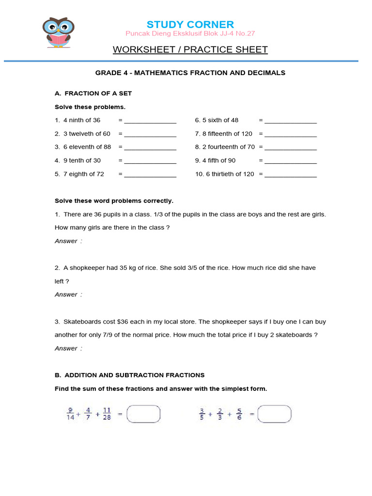 Fractions and Decimals CT Practice 2 | PDF | Elementary Mathematics ...