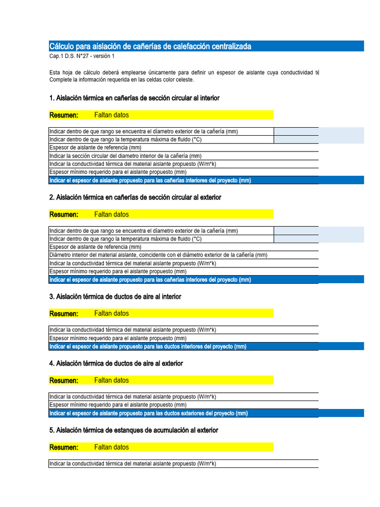 Aislación de Cañerías para Calefacción Centralizada - Cap1 ds27 | PDF | Aislamiento térmico ...