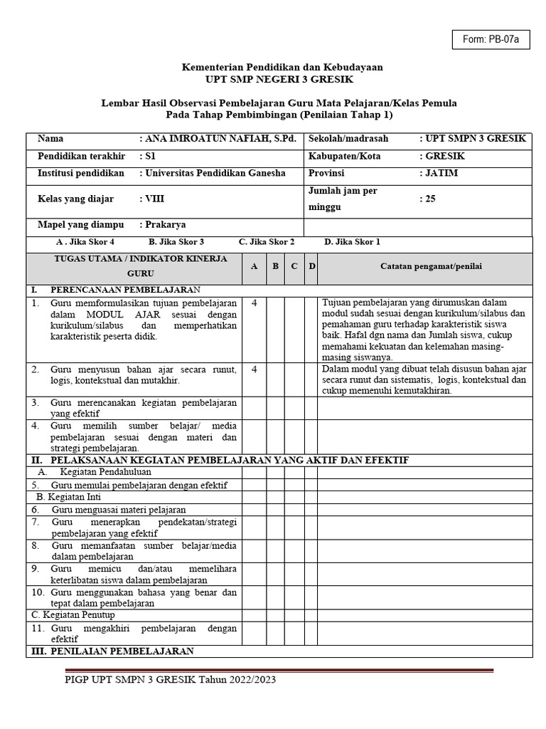 PB 07a Rekap Semua | PDF