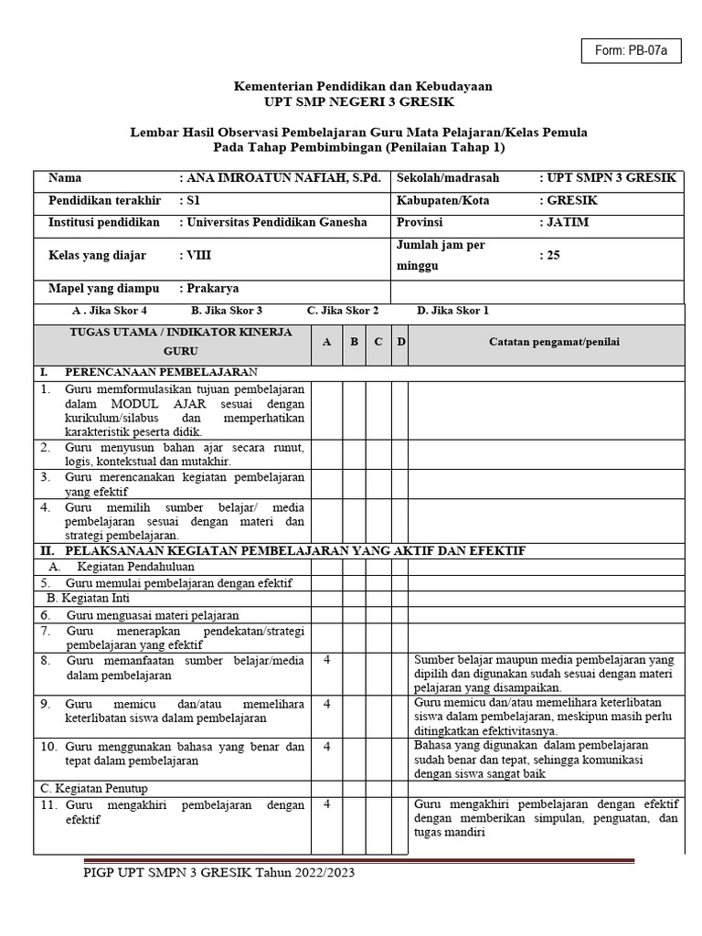 PB 07a Rekap Semua | PDF