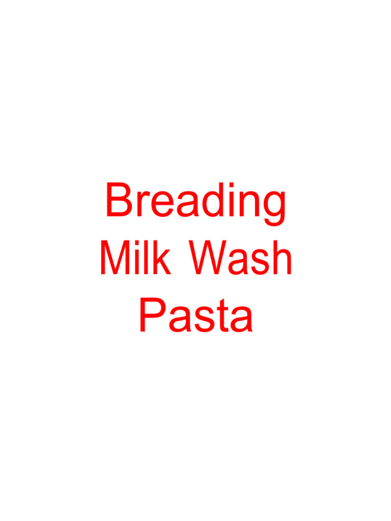 Breading and Cooking Procedures Guide | PDF | Pasta | Flour