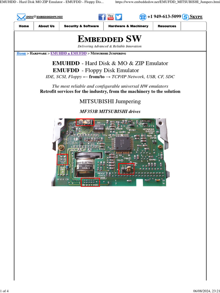 MITSUBISHI Jumpering EMUHDD - Hard Disk MO ZIP Emulator - EMUFDD ...