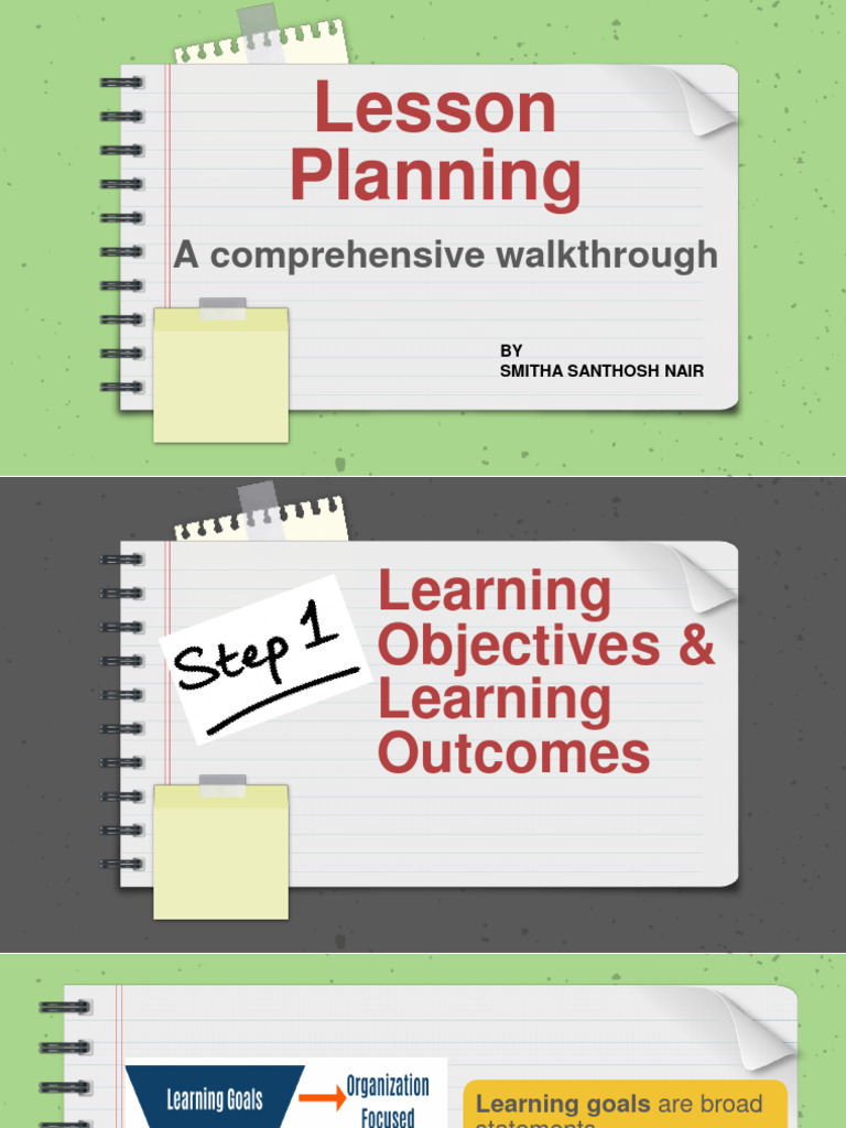 Effective Lesson Planning - The Whole Process | PDF | Learning | Pedagogy