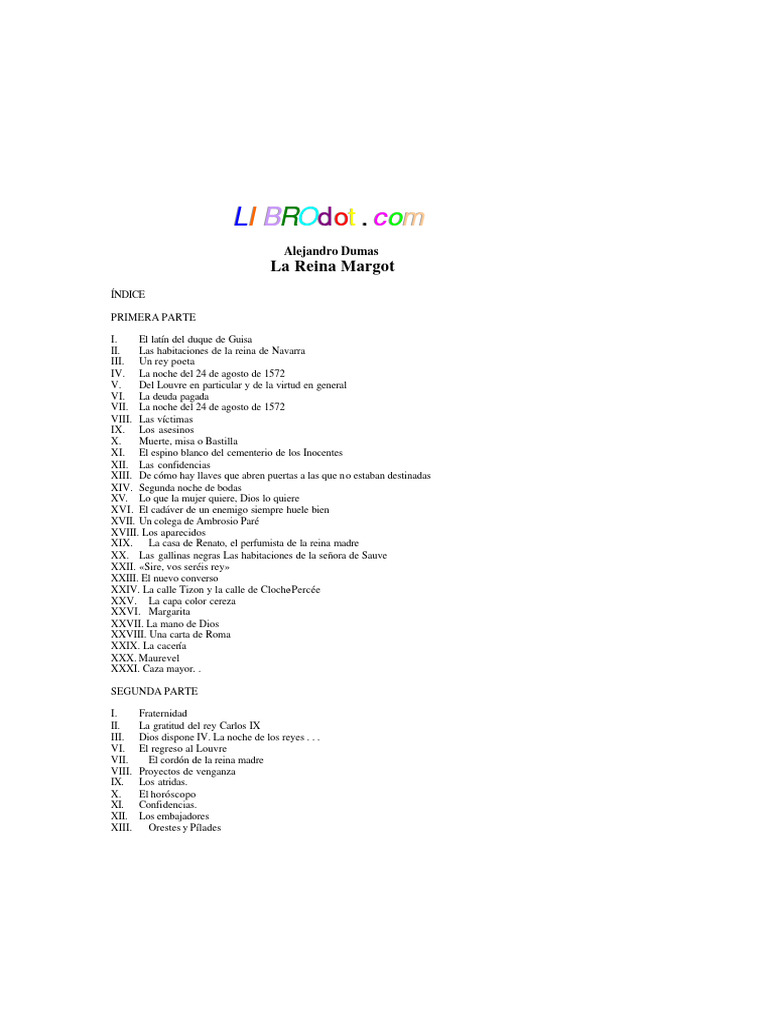 Alejandro Dumas - La Reina Margot | PDF