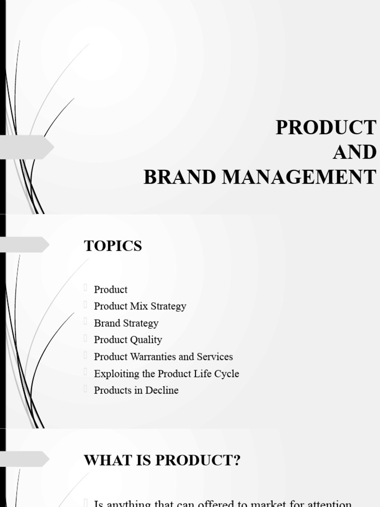 Product and Brand Management | PDF | Product (Business) | Marketing
