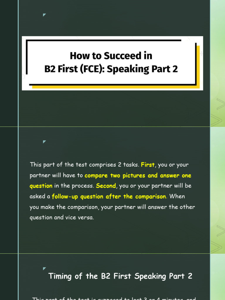 B2 FIRST SPEAKING PRACTICE Part 2 | PDF | Question | Cognitive Science
