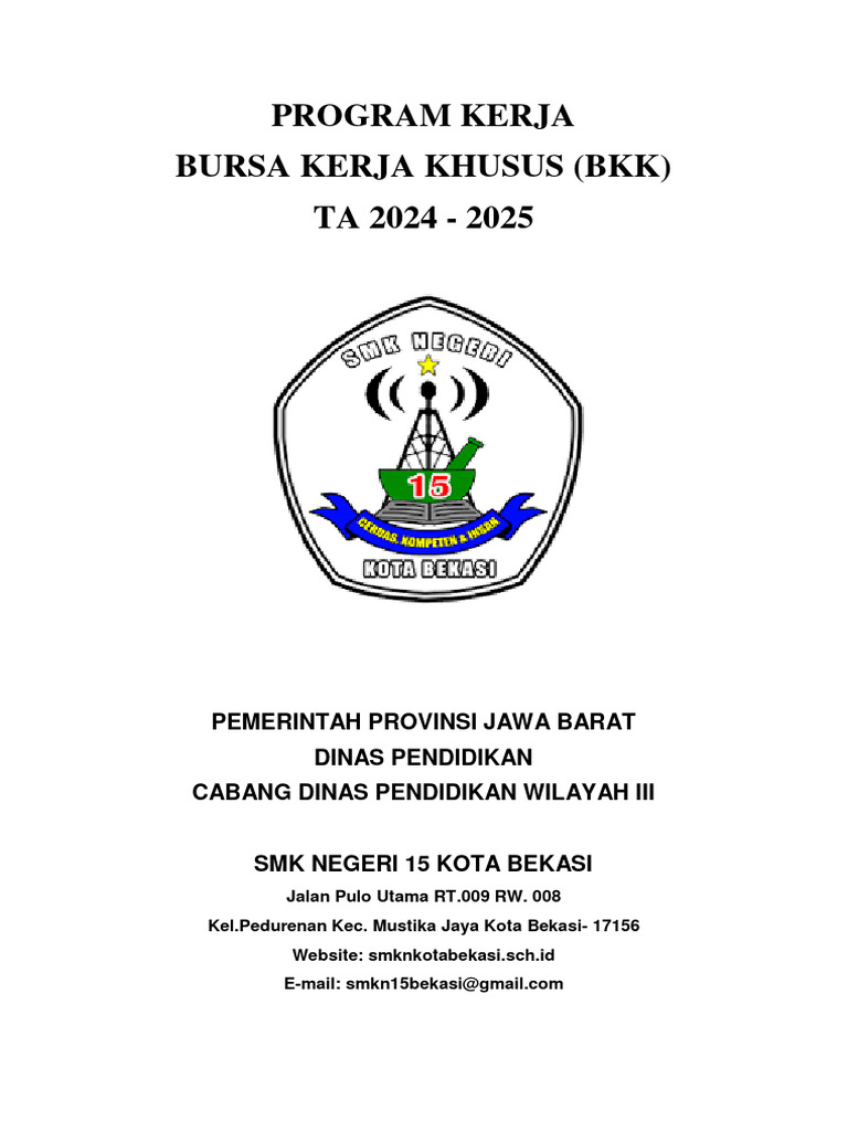 Program Kerja BKK 2024 - 2025 | PDF | Bisnis | Seni