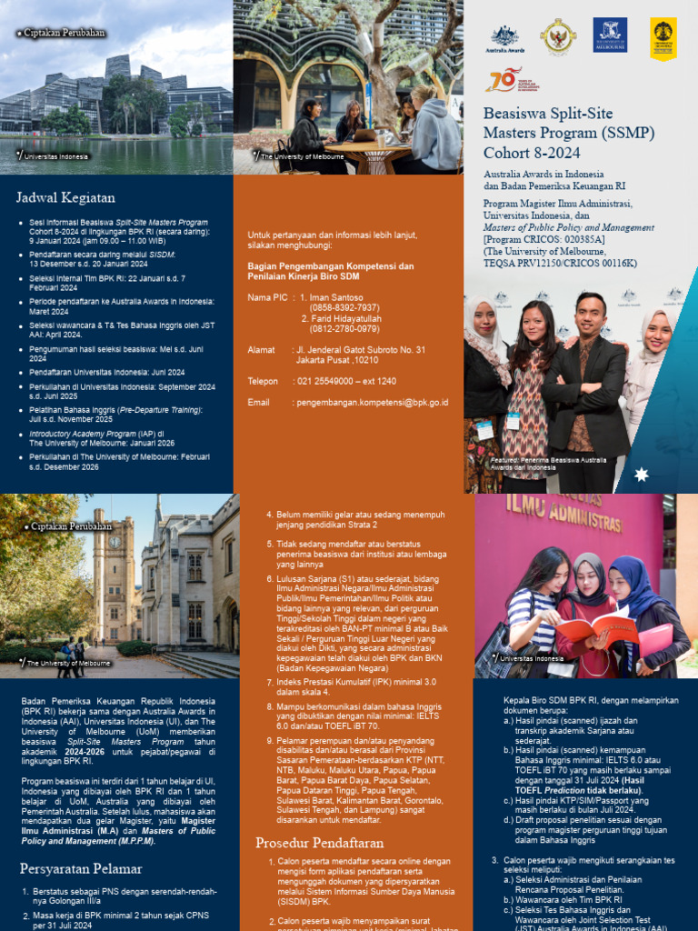 Beasiswa SSMP BPK UI UniMelb Cohort8 | PDF