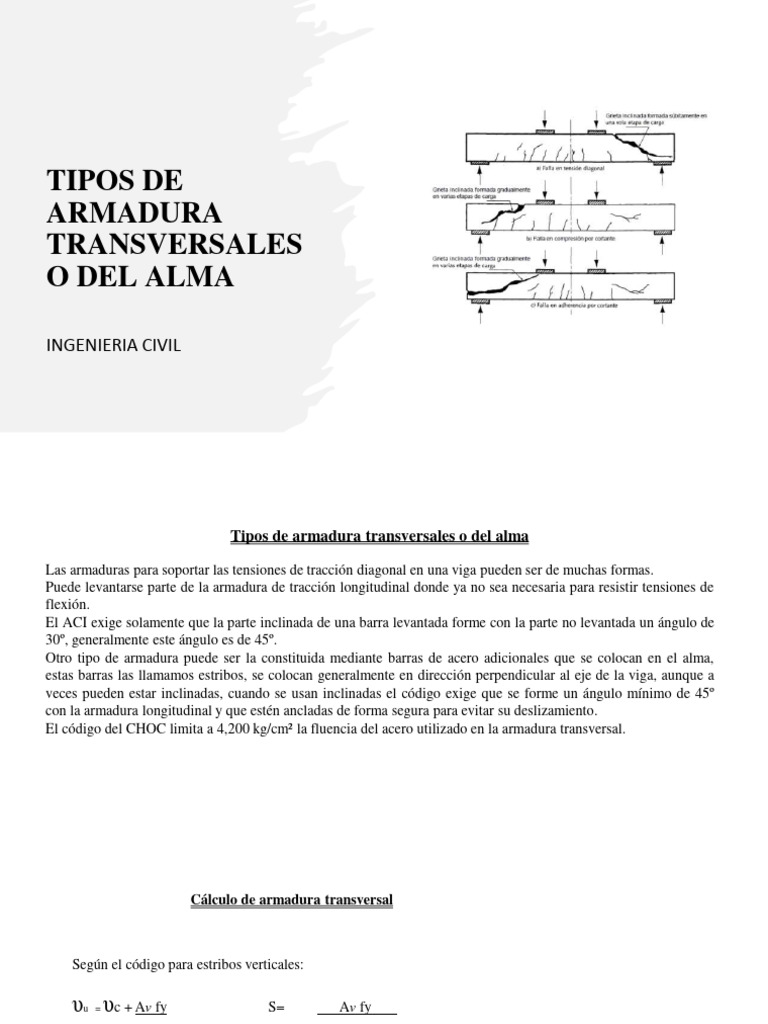 10 Tipos de Armadura Transversal | PDF | Braguero | Viga (Estructura)