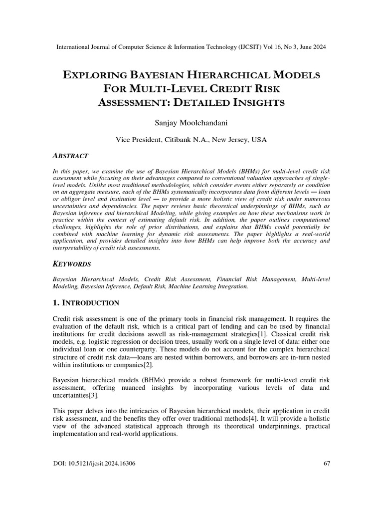 Exploring Bayesian Hierarchical Models For Multi-Level Credit Risk Assessment: Detailed Insights ...
