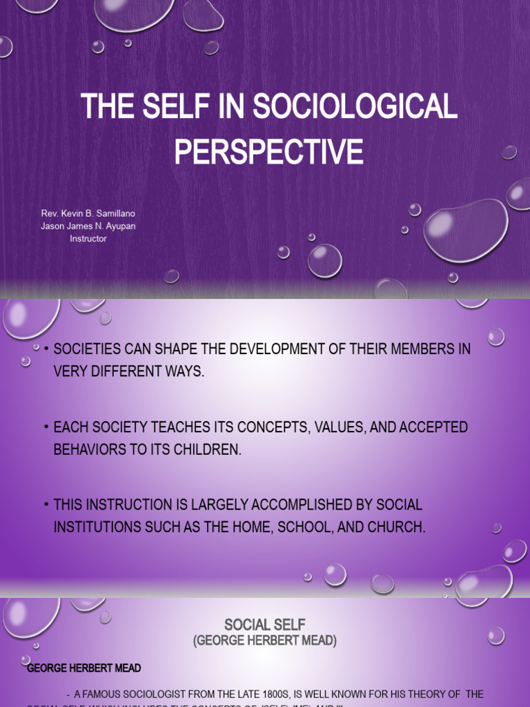 Understanding the Social Self in Sociology | PDF | Socialization ...