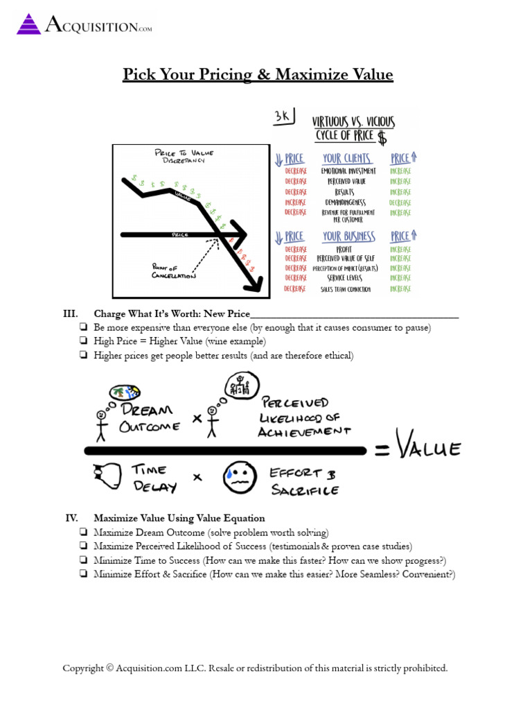 Pricing Value Checklist | PDF
