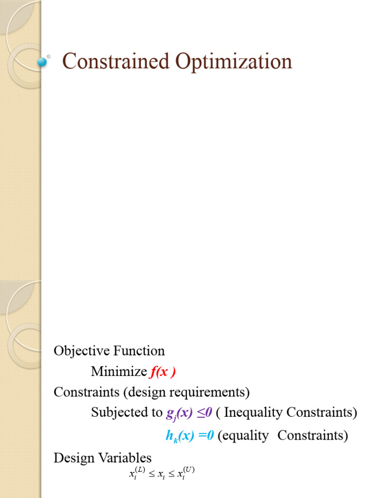 Constrained Optimization | PDF | Mathematical Optimization ... Constrained Optimization | PDF | Mathematical Optimization ...