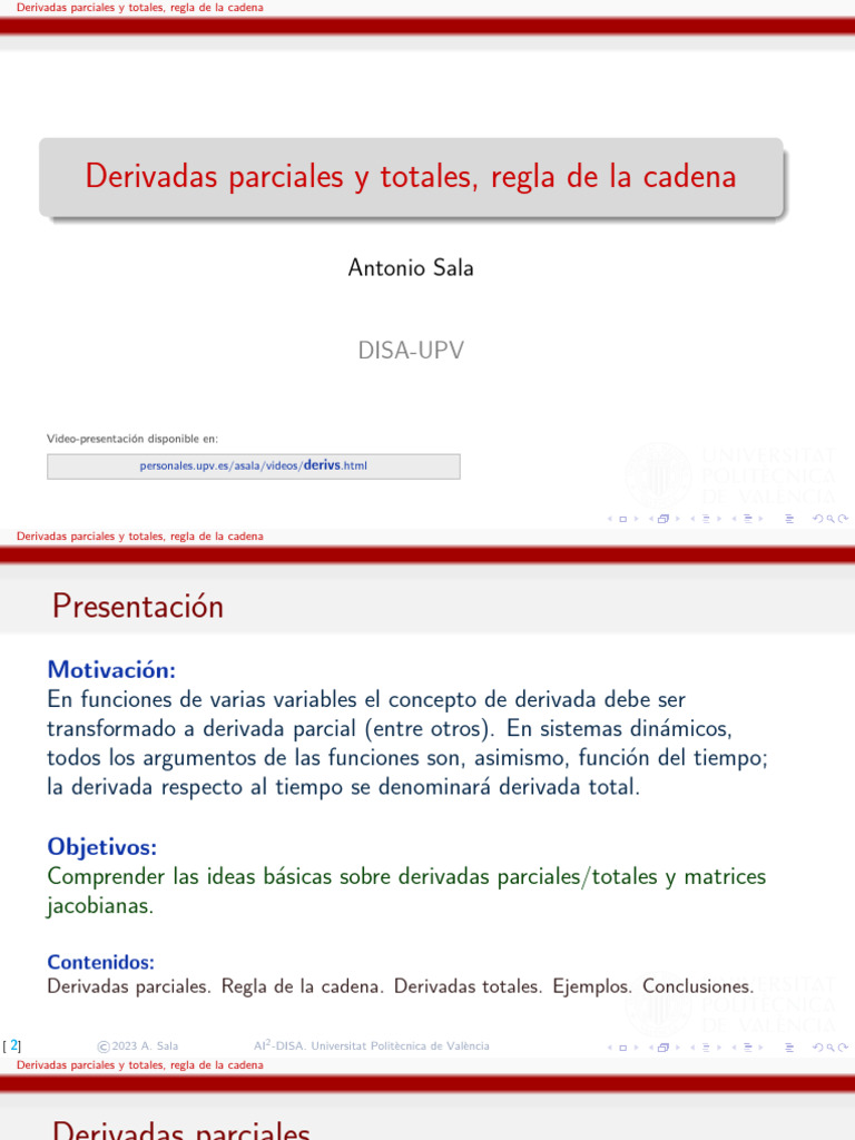 Derivadas | PDF | Matriz (Matemáticas) | Derivado