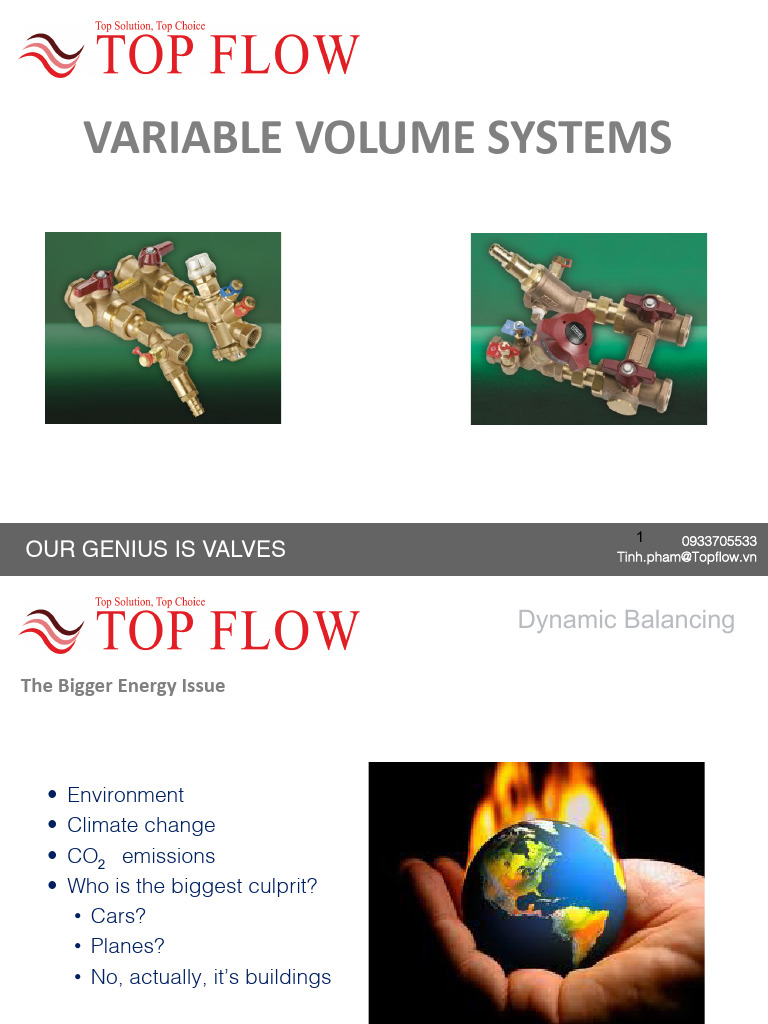 Presentation With PICV - Top Flow | PDF | Pump | Valve