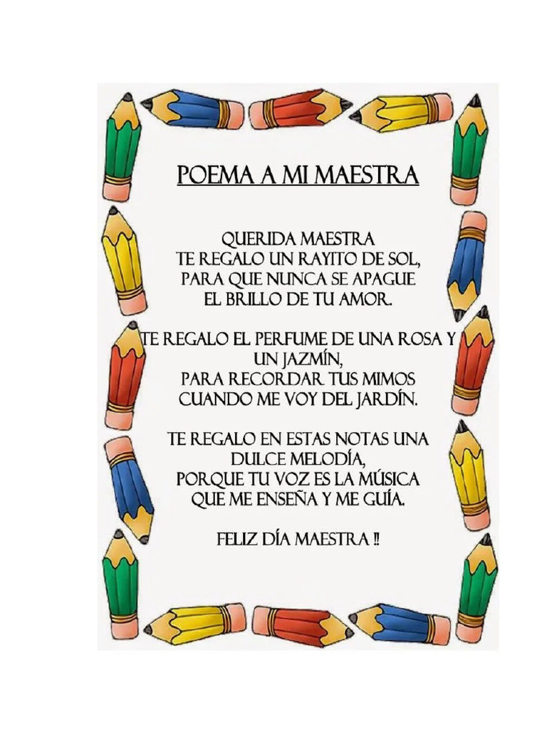 Poesía Al Maestro | PDF
