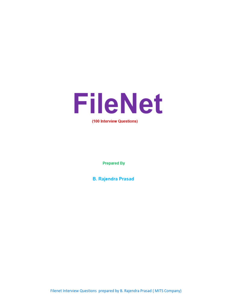File Net Interview Questions | PDF | Databases | Computer File File Net Interview Questions | PDF | Databases | Computer File