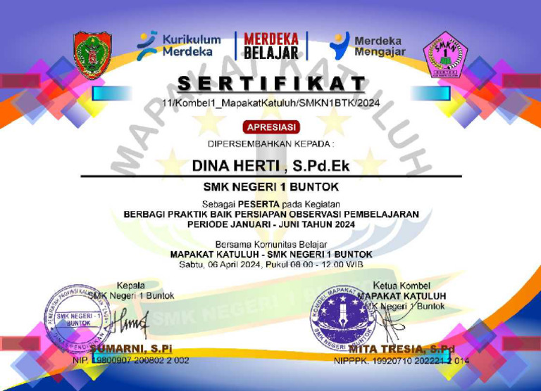 11 DINA HERTI, S.PD - Ek | PDF