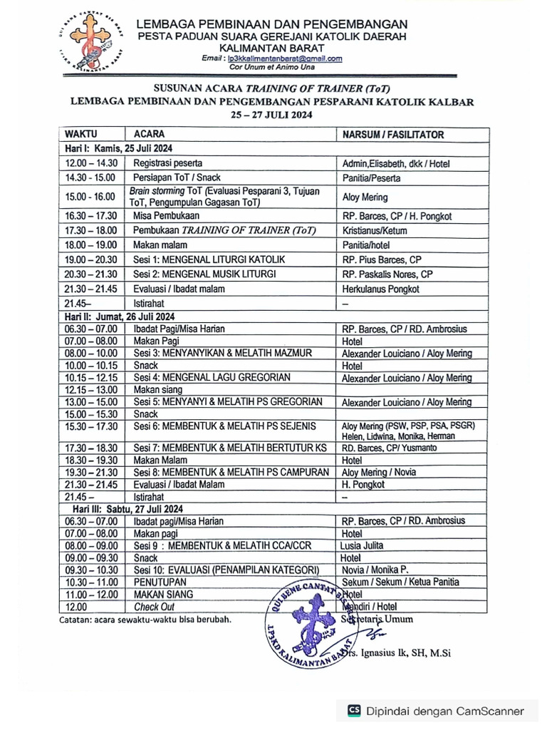 Jadwal Final Tot | PDF
