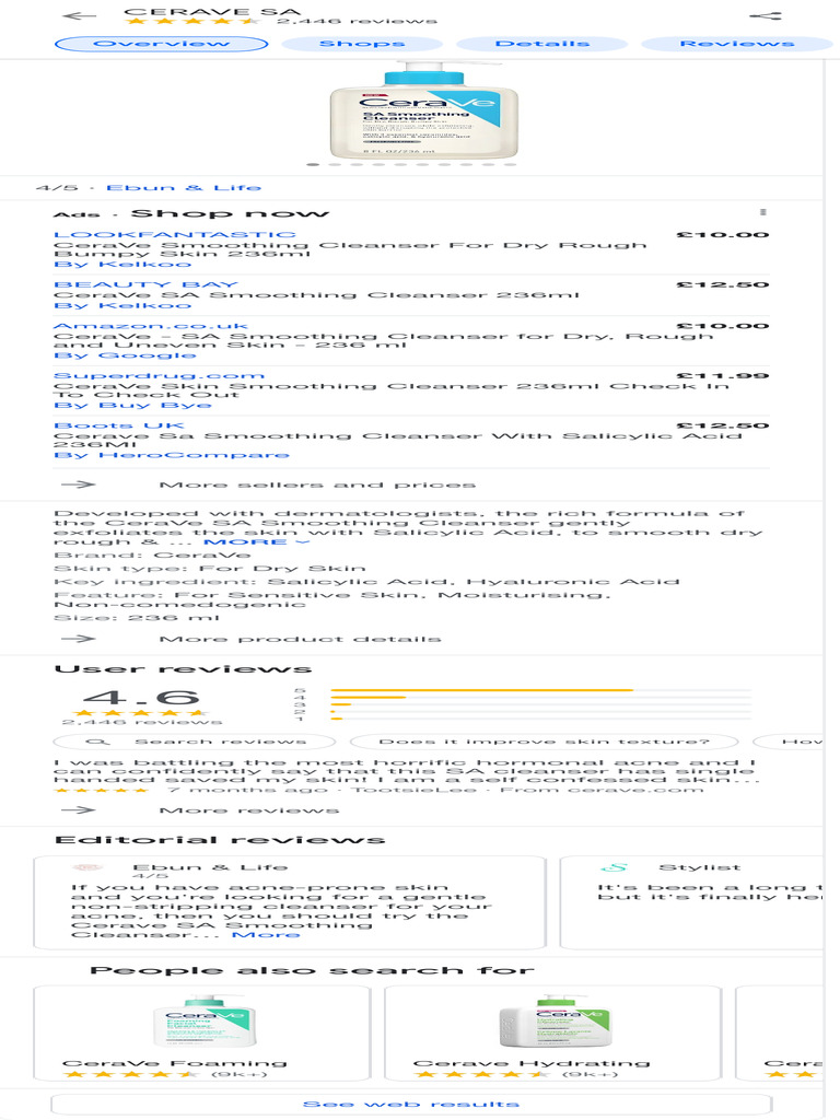 Cerave Sa Cleanser - Google Search | PDF | Skin Care | Beauty